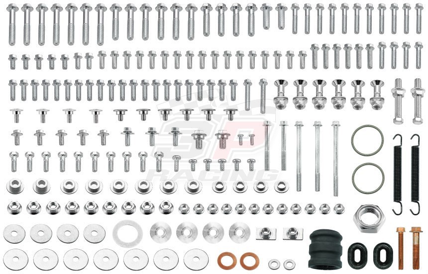 Accel complete bolt, nut & washer kit with exhaust springs & rubber AC ...