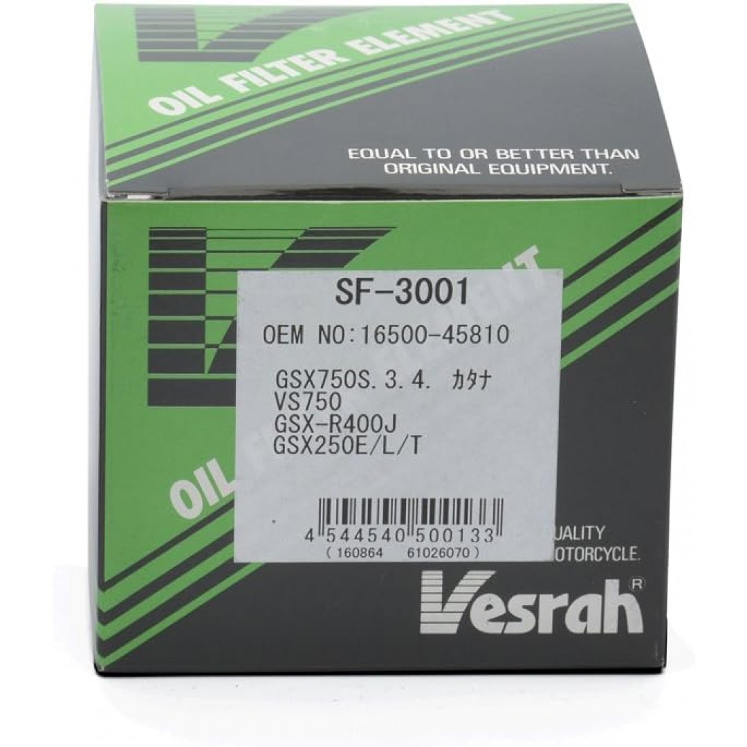 Vesrah oil filter SF-3001 Suzuki Motorcycles 250cc-1150cc, 1977-2010 | 3P Racing