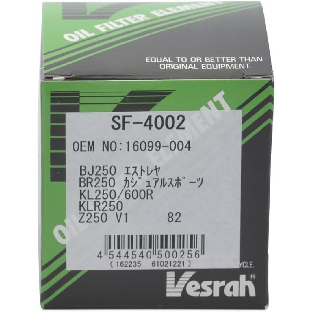 Vesrah oil filter SF-4002 Kawasaki ATVs & Motorcycles 200cc-650cc, 1977 ...
